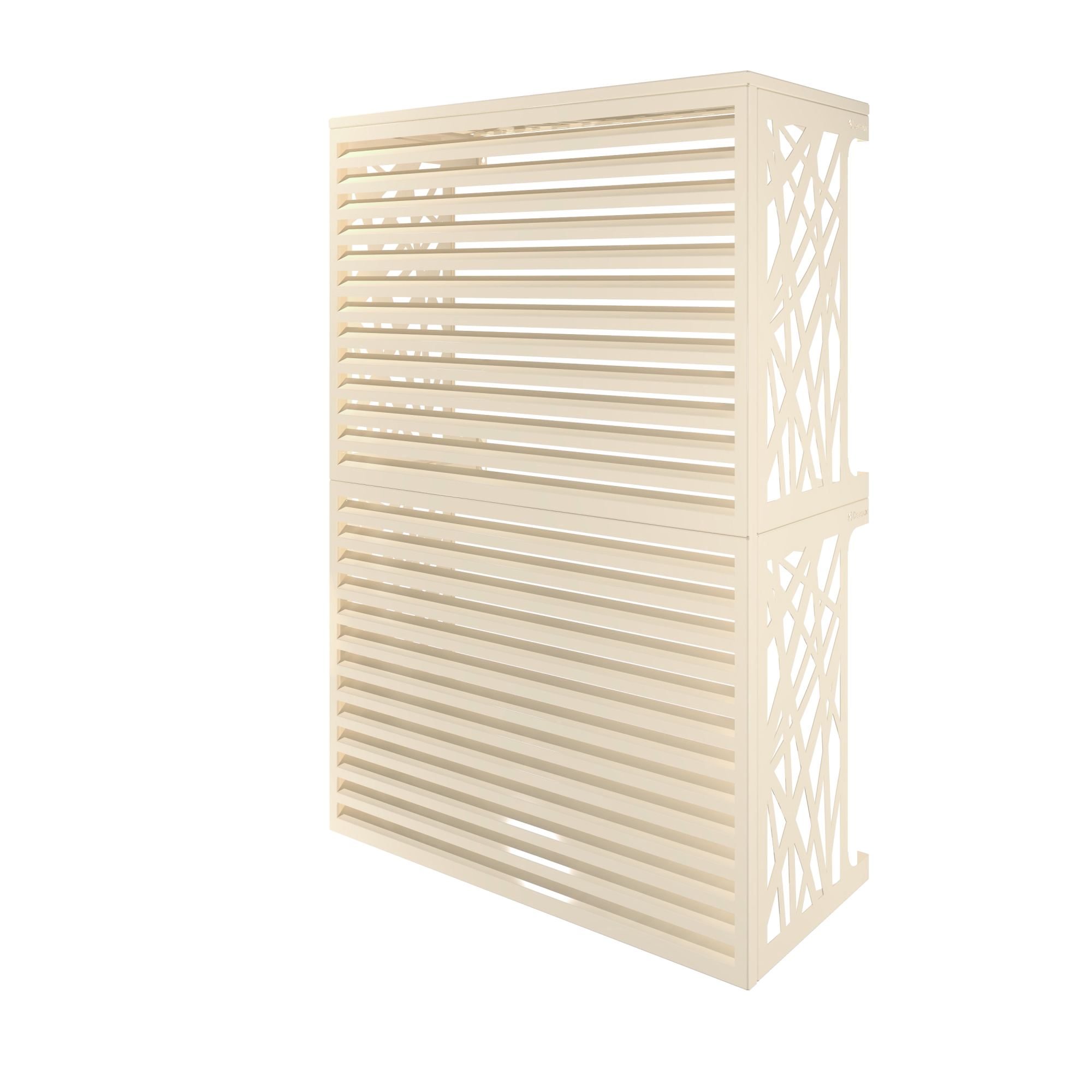 Cache-Clim sur-mesure à motifs et persiennes double Vertical - modèle MIXTE