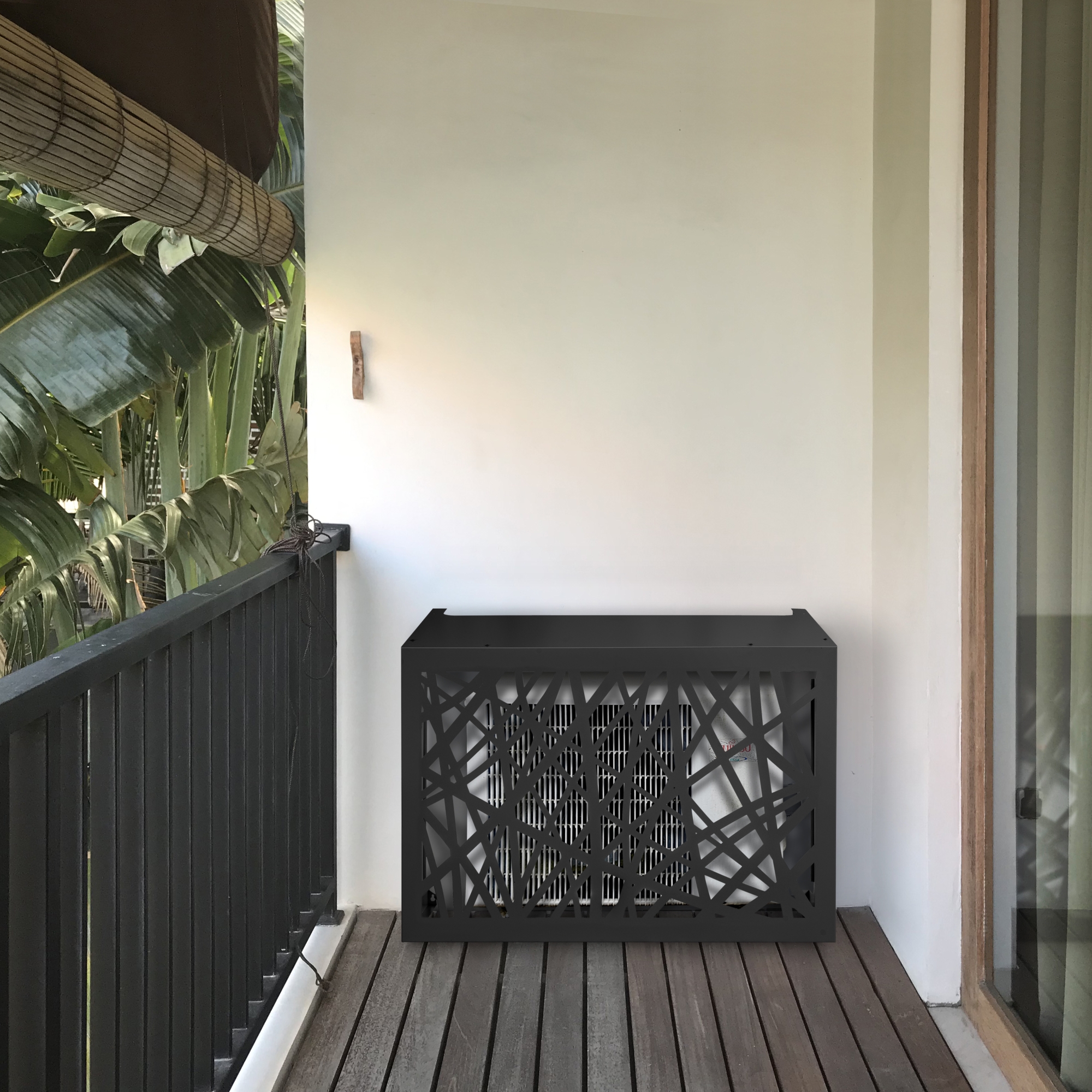 Cache climatiseur extérieur design en aluminium avec capot - Devaux